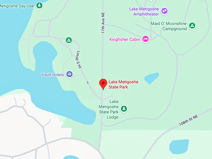 16. lake metigoshe state park map