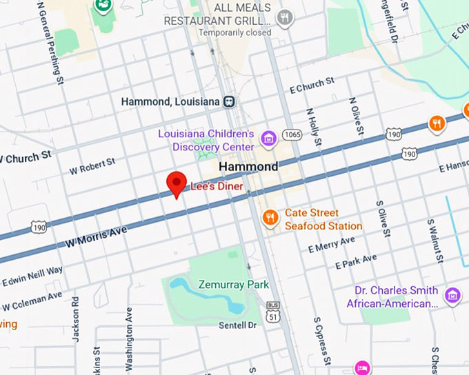 16. lee’s diner map