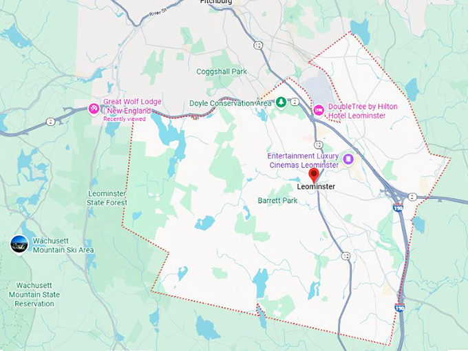 16. leominster ma map