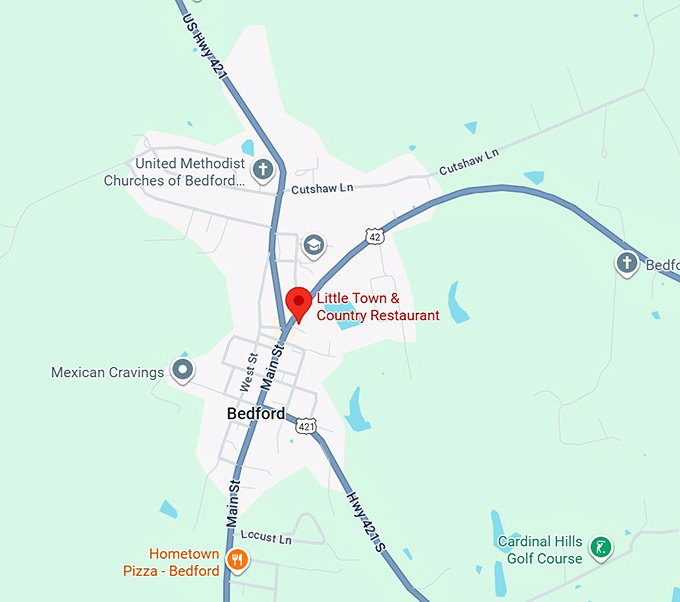 16. little town & country restaurant map