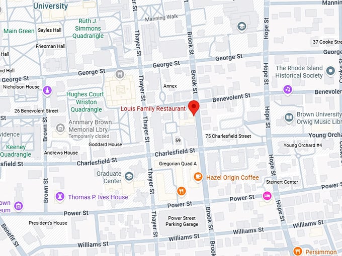 16. louis family restaurant map