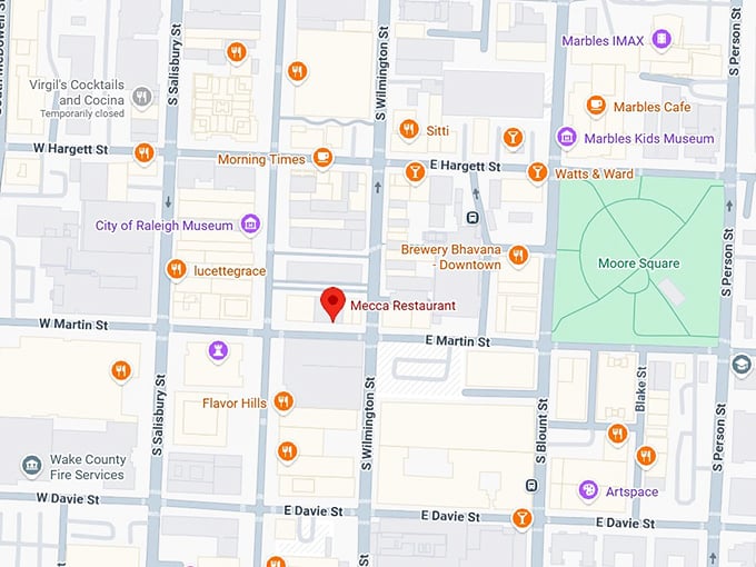 16. mecca restaurant map