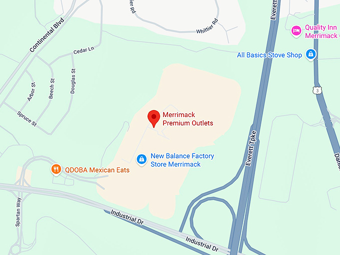 merrimack premium outlets map