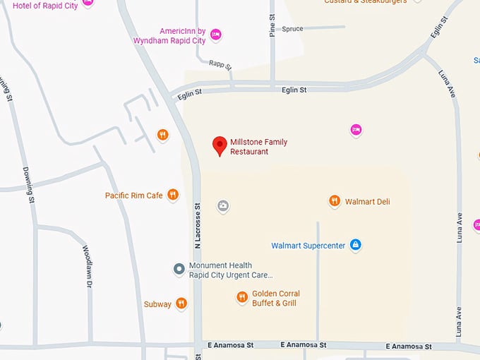 16. millstone family restaurant map