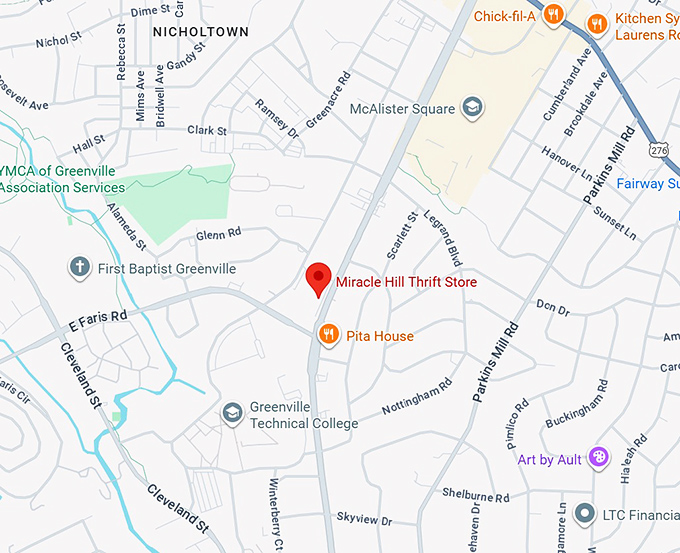16. miracle hill thrift store map