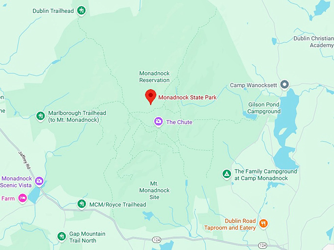 16. monadnock state park map