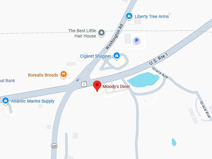 16. moody's diner map