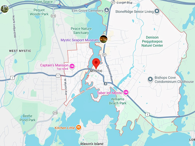 16. mystic, ct map