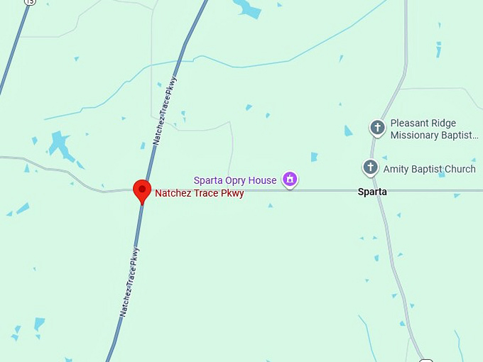 16. natchez trace parkway map