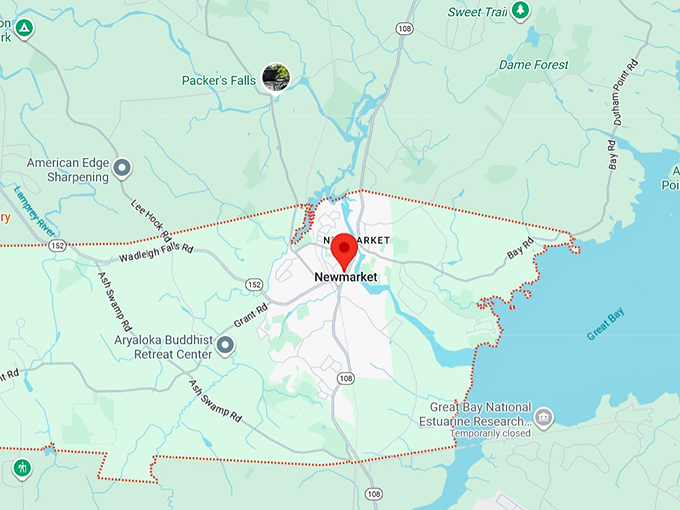 16. newmarket, nh map