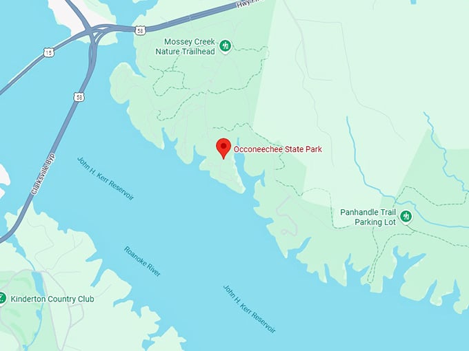 16. occoneechee state park map