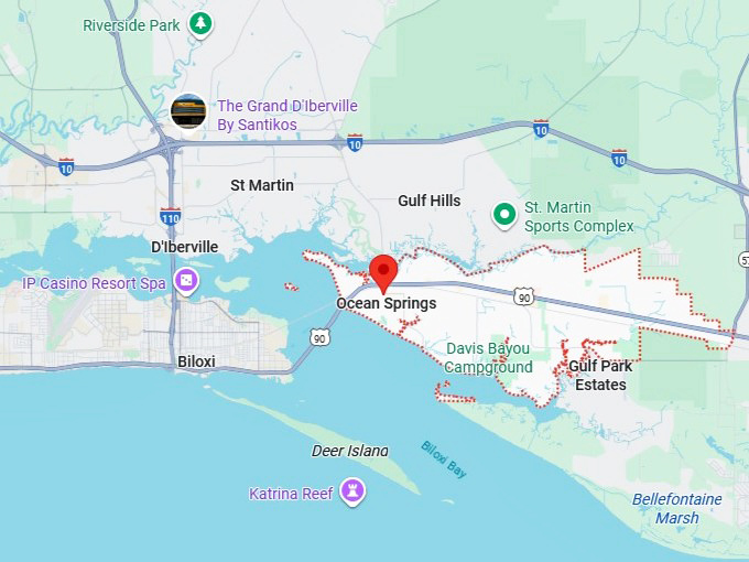 16. ocean springs map