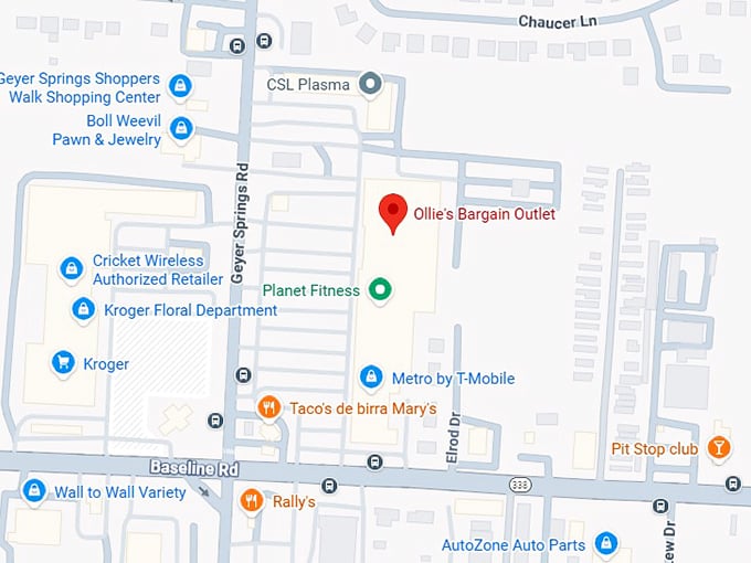 16. ollie's bargain outlet map