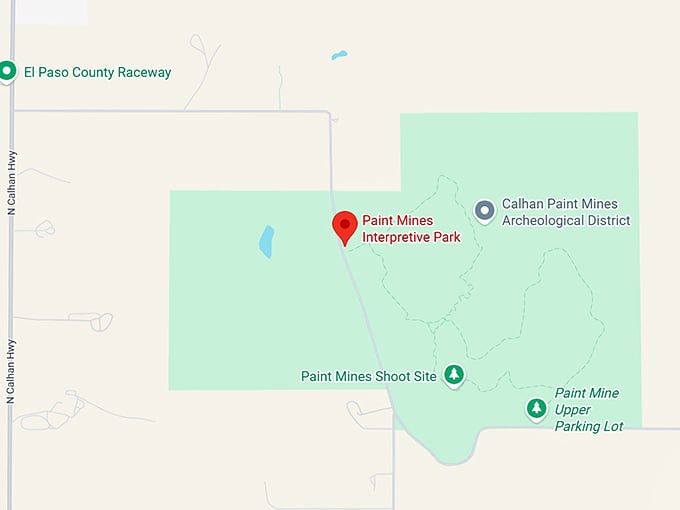 16. paint mines interpretive park map