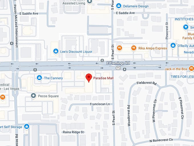 16. paradise mall (3355 e russell rd) map