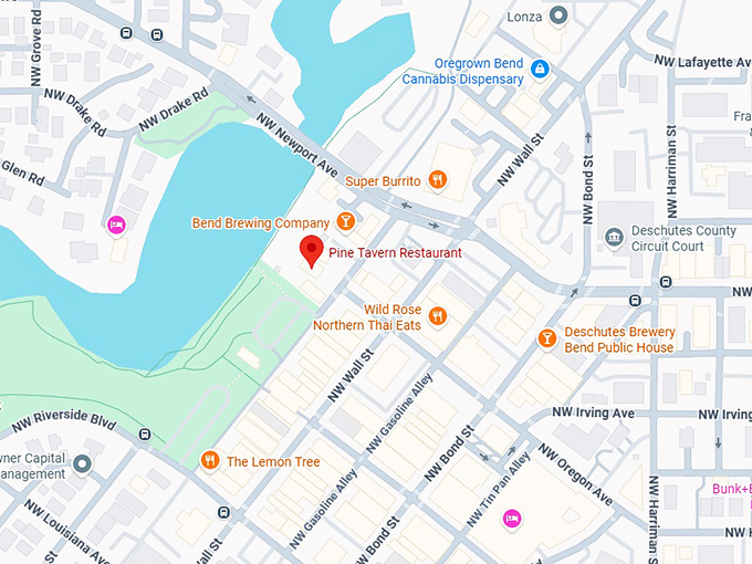 16. pine tavern restaurant map