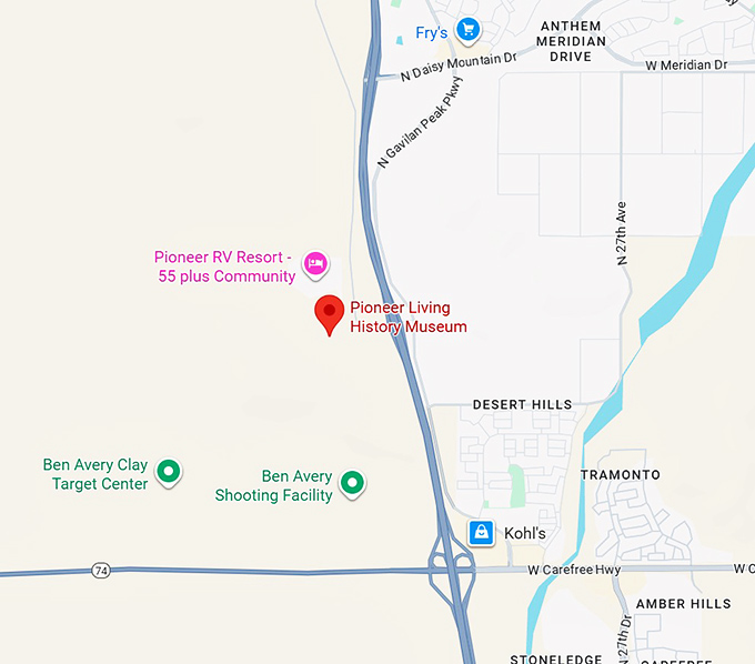 16. pioneer living history museum map