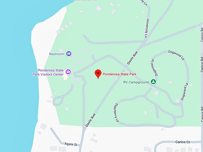 16. ponderosa state park map
