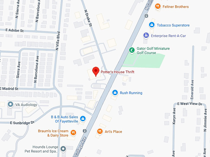 16. potter's house thrift map