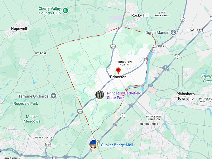 16. princeton, nj map