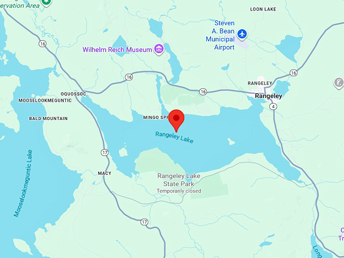 rangeley lakes scenic byway map