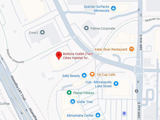 16. restore outlet (twin cities habitat for humanity restore) map
