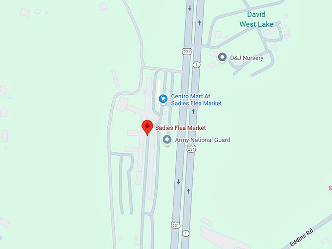16. sadies flea market map