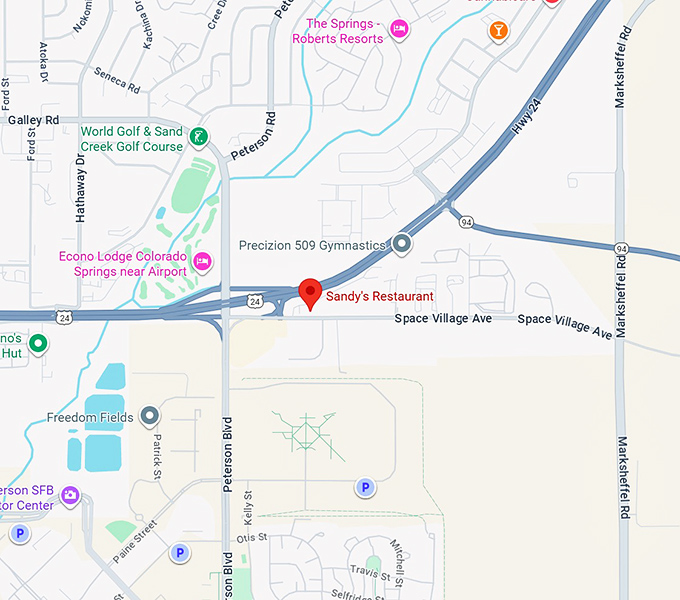 16. sandy's restaurant map