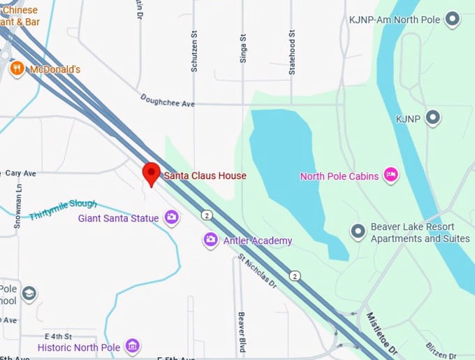 16. santa claus house map