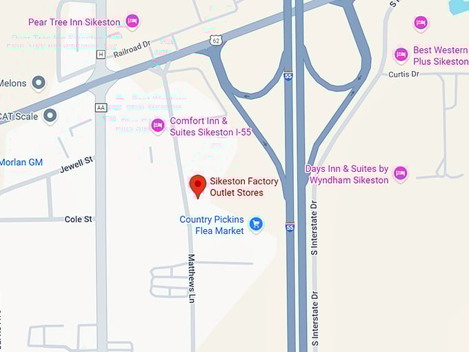16. sikeston factory outlet stores map