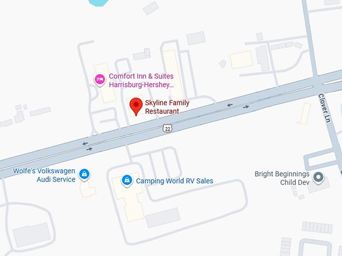 16. skyline family restaurant map
