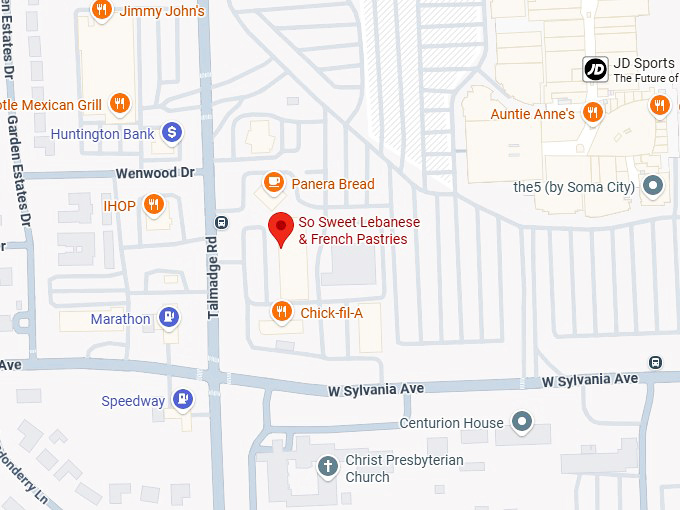 16. so sweet lebanese & french pastries map