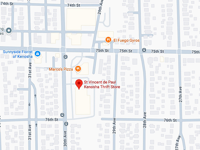 16. st vincent de paul kenosha thrift store map