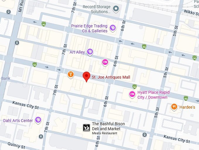 16. st. joe antiques mall map