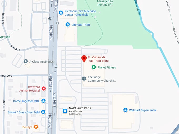 st. vincent de paul thrift store (4476 s 108th st) map