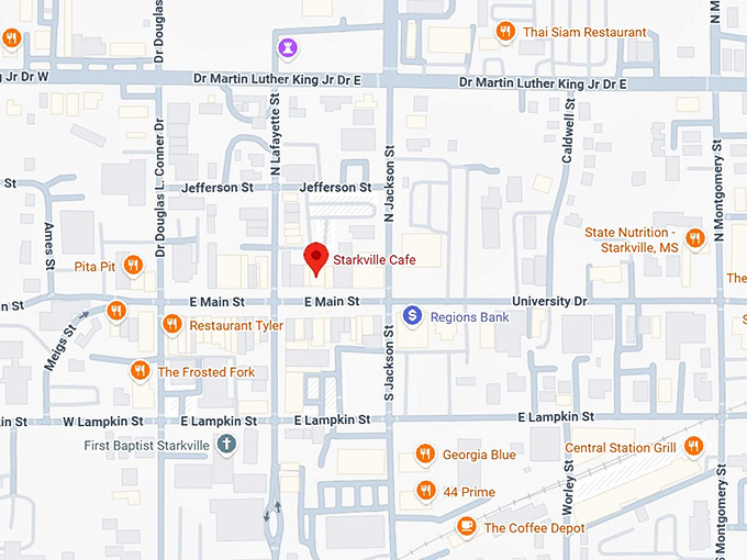 starkville cafe map