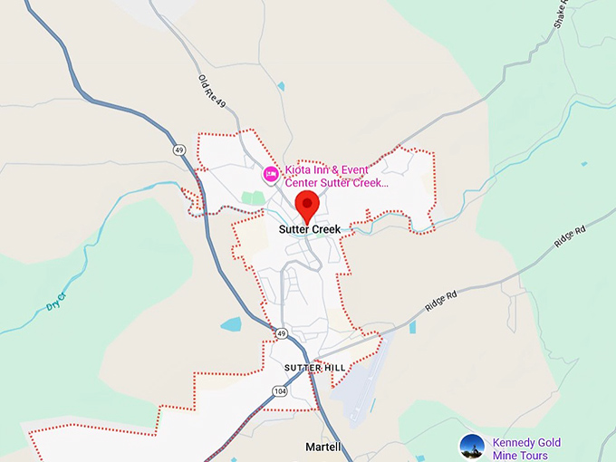 16. sutter creek, ca map