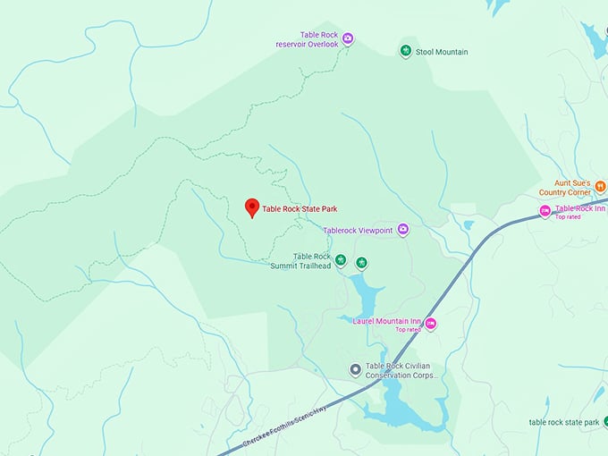 16. table rock state park (158 e ellison ln) map