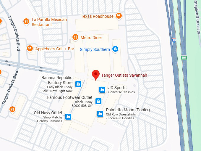 16. tanger outlets savannah map