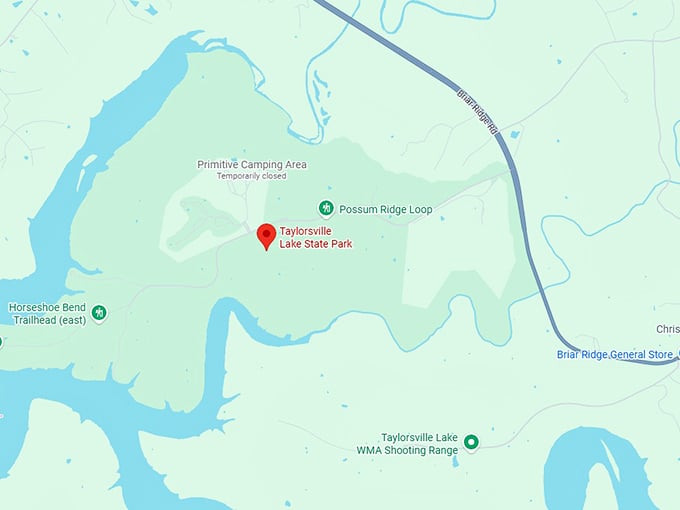 16. taylorsville lake state park map