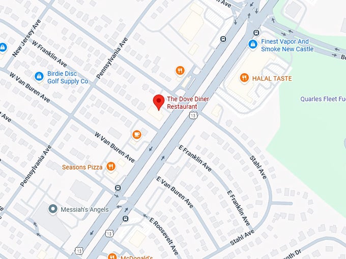 16. the dove diner restaurant map