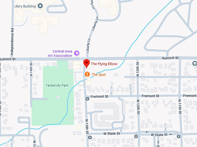 the flying elbow map