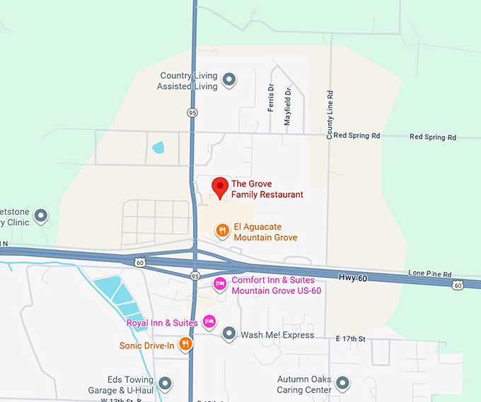 16. the grove family restaurant map