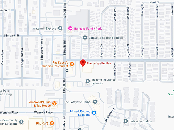 16. the lafayette flea map