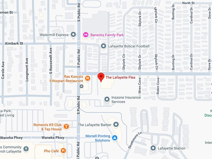 16. the lafayette flea map