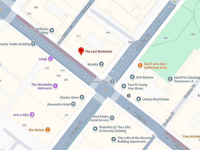 16. the last bookstore map