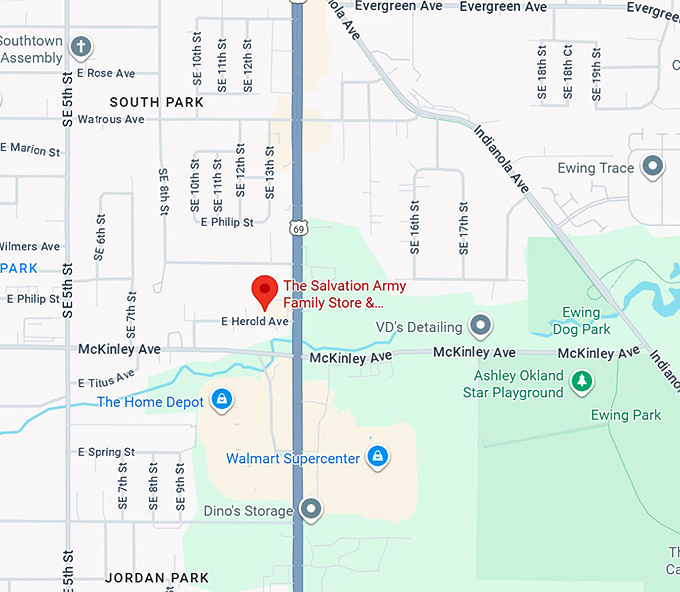 16. the salvation army family store & donation center map