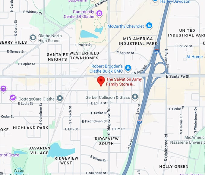 16. the salvation army family store & donation center map