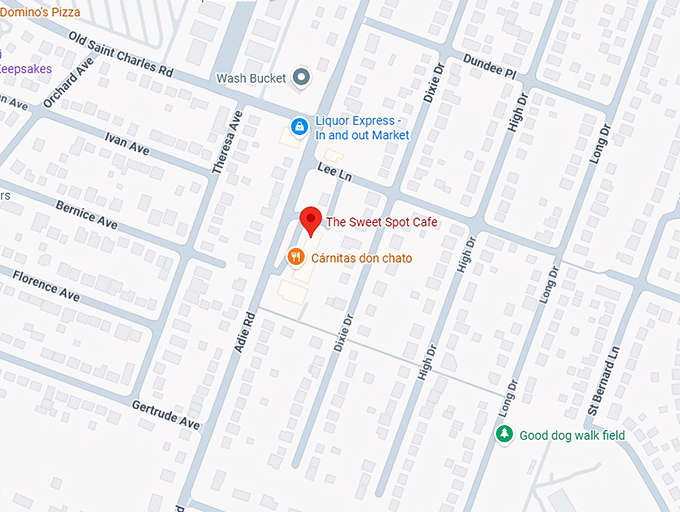 the sweet spot cafe map