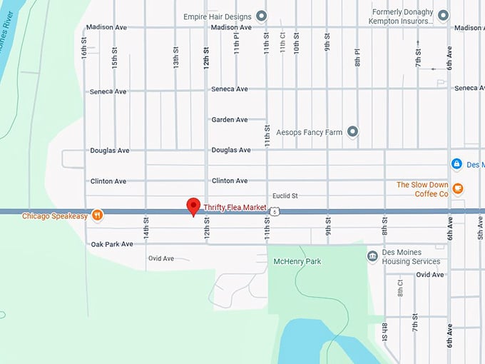 16. thrifty flea market map